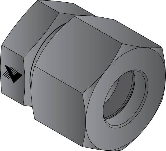 TECA Volz liittimet teräs
